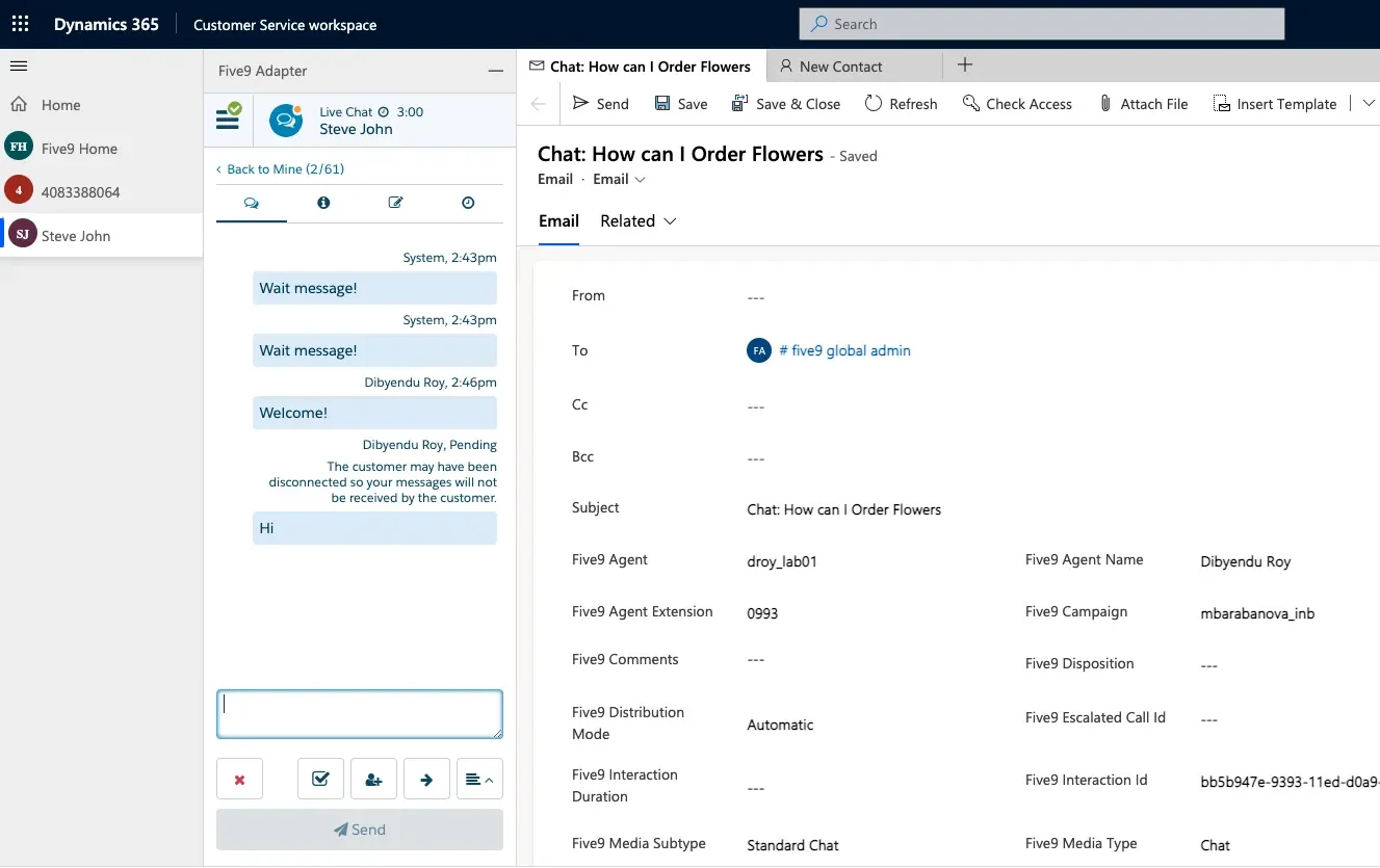 Microsoft Dynamics CRM Integration - Five9 CRM Integration With Microsoft Dynamics - Five9 Teams ...